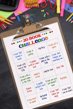 Fall Into Reading - 20 Book Challenge Free Printable - Kara Creates