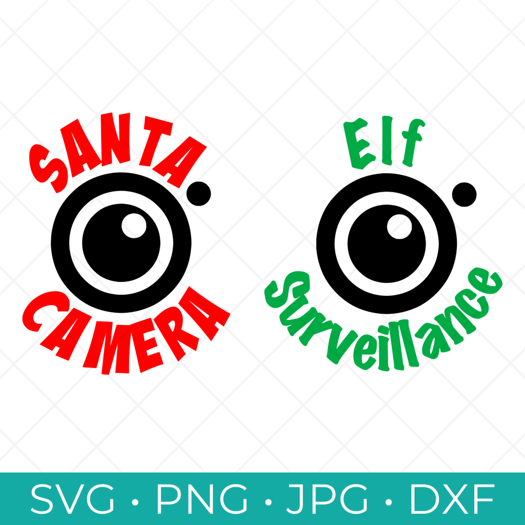 Santa Camera and Elf Surveillance Ornaments {Free Cut Files} - Kara Creates
