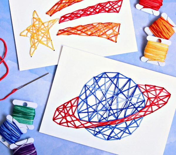 Stitched String Art for Kids (and Adults Too) - Happy Go Lucky