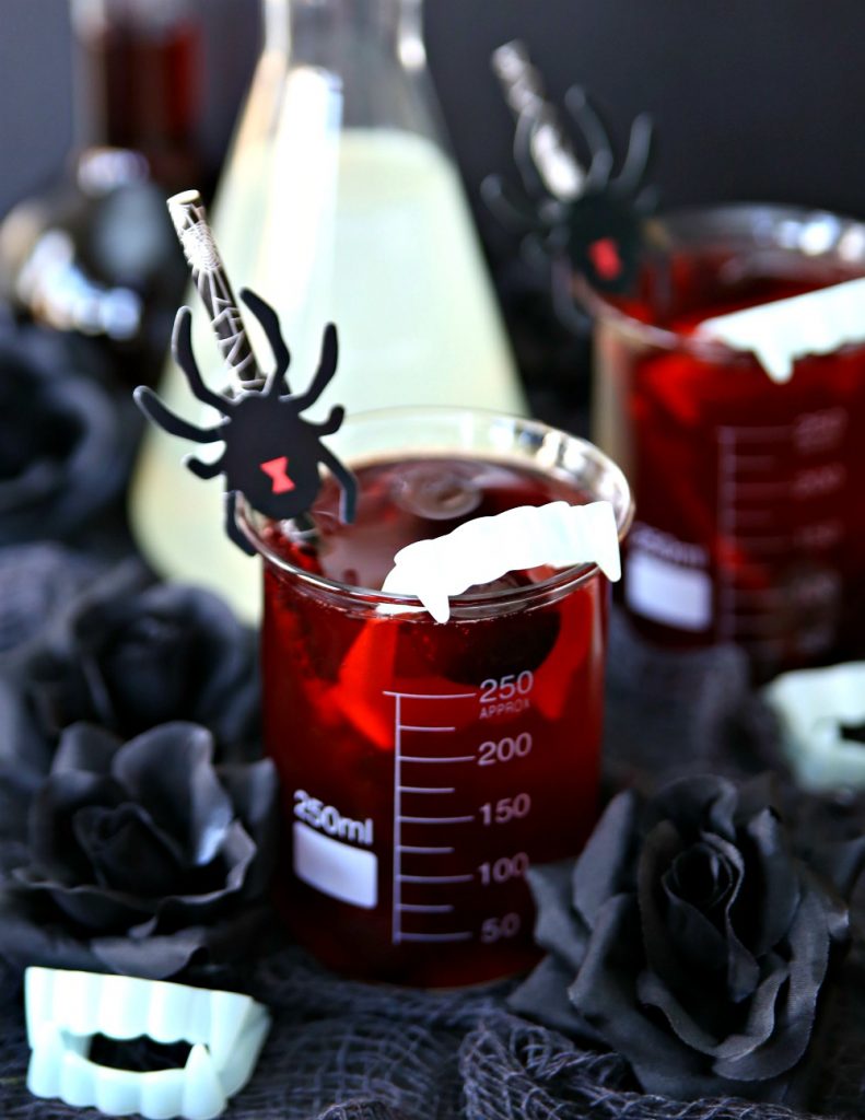 Vampire Bite Halloween Cocktail and Mocktail Recipe - Kara Creates