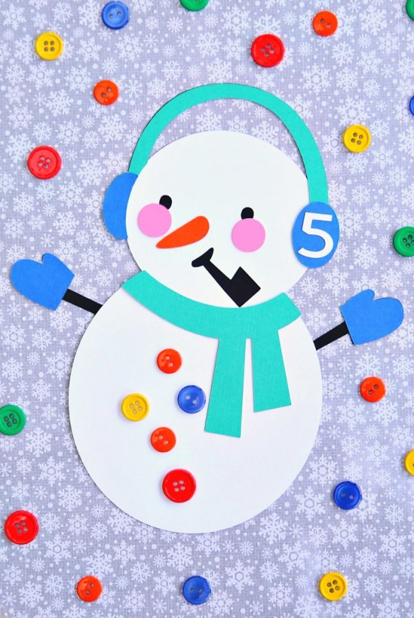 Snowman Counting Activity for Toddlers - Kara Creates