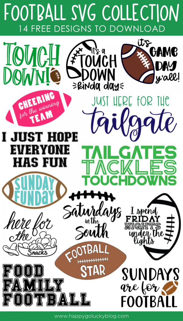 Free Football SVG Cut Files - Kara Creates