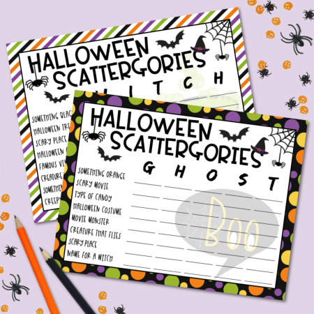 Halloween Scattergories Free Printable - Kara Creates