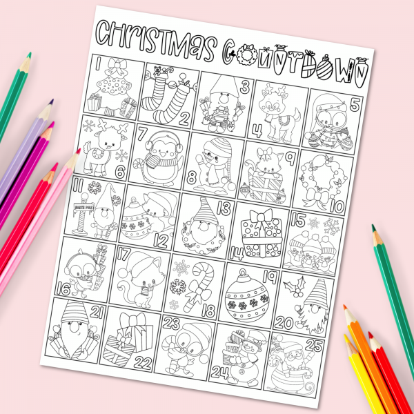 Christmas Countdown Printables - Kara Creates