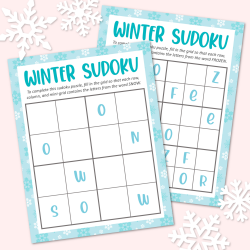 Winter Sudoku Puzzles Free Printable - Kara Creates