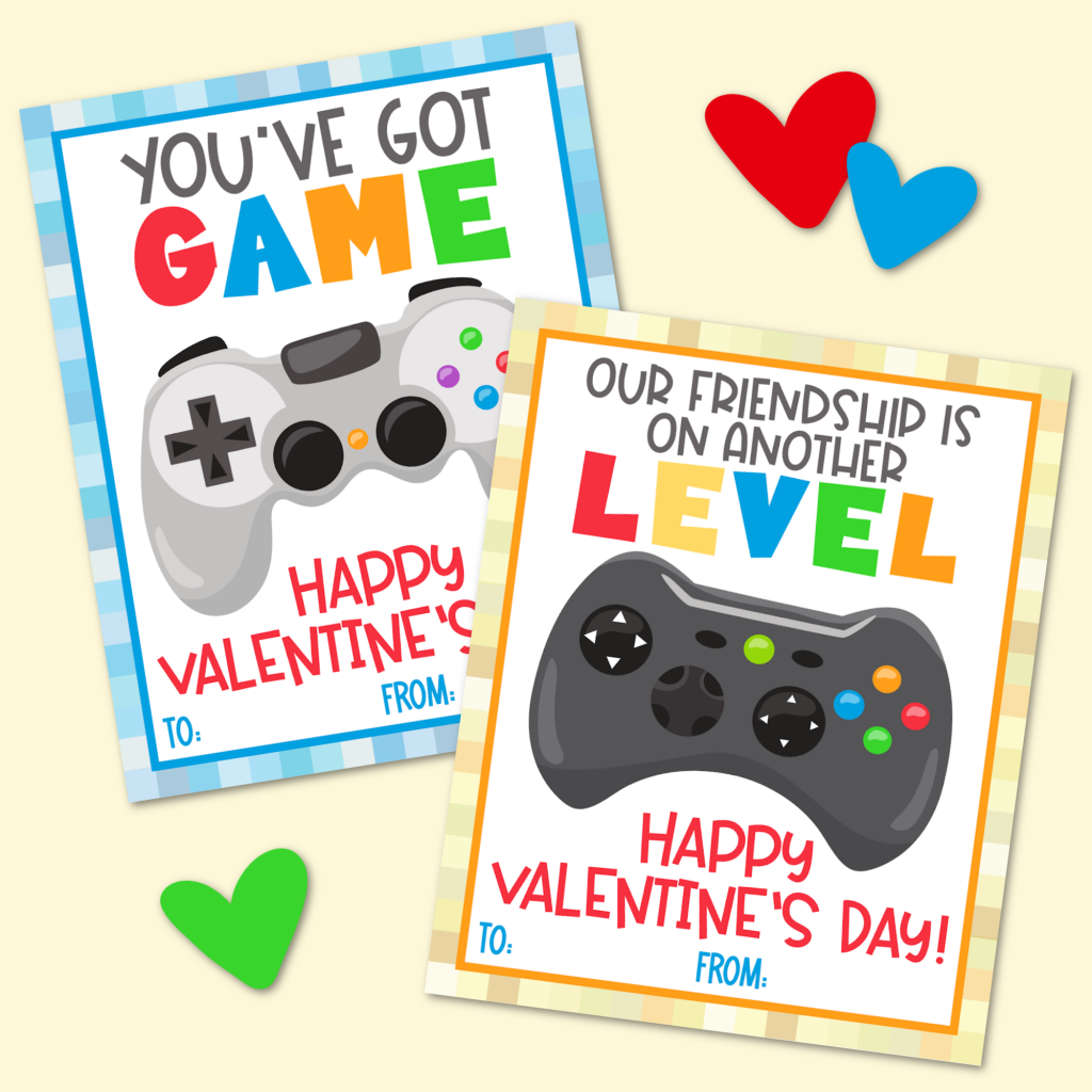 Video Game Valentine's Day Cards - Kara Creates
