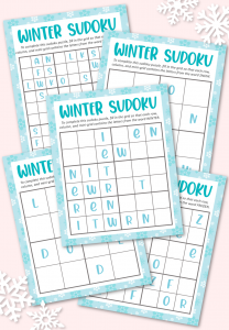 Winter Sudoku Puzzles Free Printable - Kara Creates