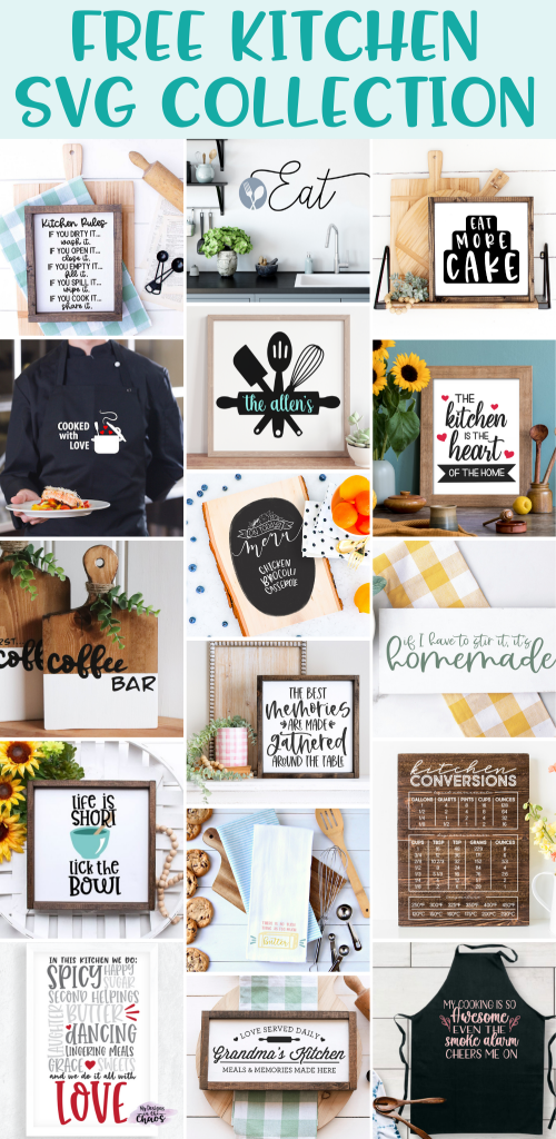 Kitchen SVG Collection with 16 Free Cut Files - Kara Creates