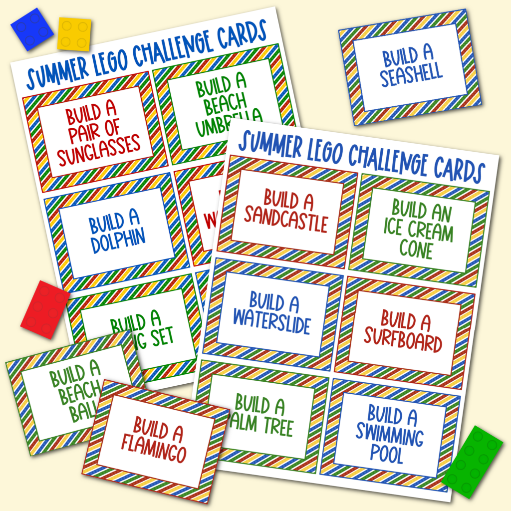 Summer Lego Challenge Cards - Kara Creates