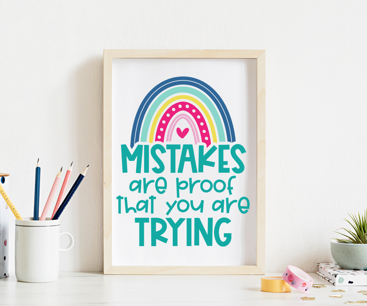 Inspirational Rainbow Printables - Boho Style Posters - Kara Creates