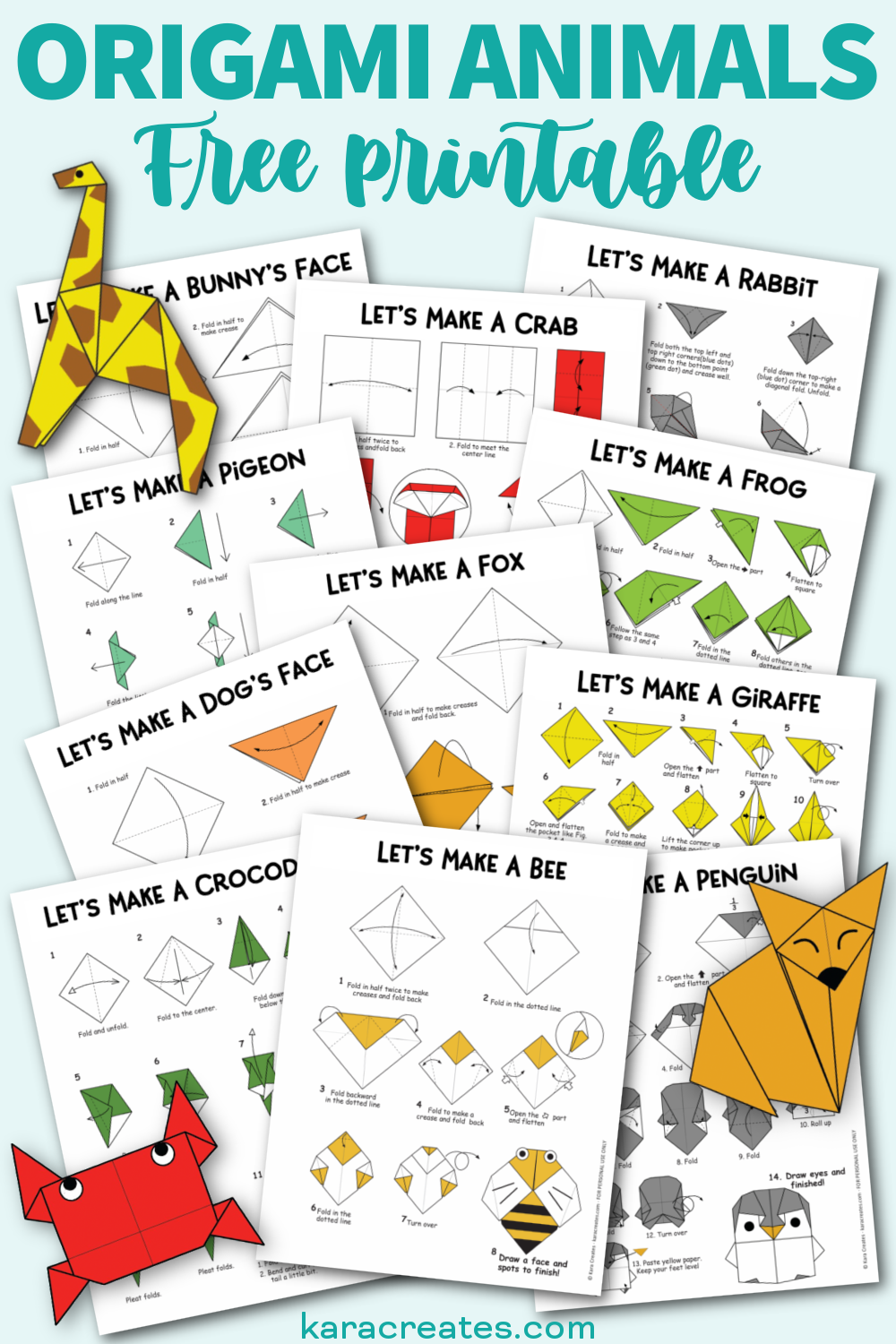 Origami Animals Instructions For Kids Origami Animals Instructions For Kids