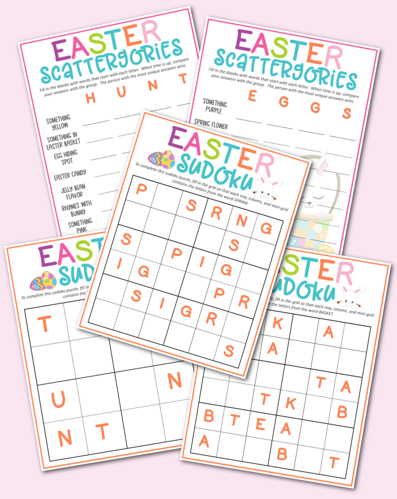 Free Printable Easter Game Pack - Kara Creates
