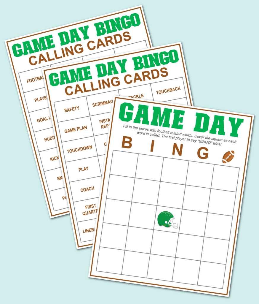 Game Day Bingo and Football Tic Tac Toe {Free Printables} - Kara Creates