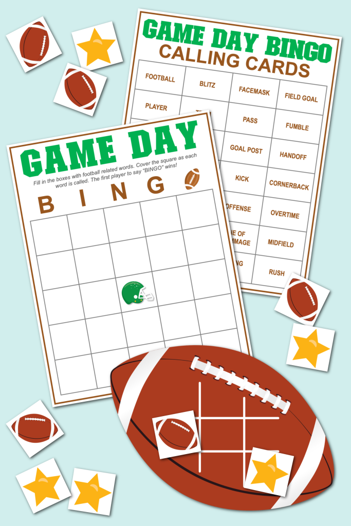 Game Day Bingo and Football Tic Tac Toe {Free Printables} - Kara Creates
