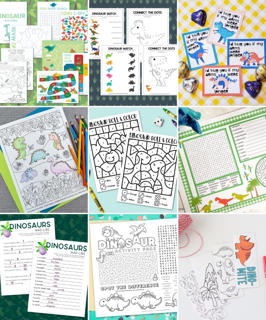 Dinosaur Roll and Color Activity - Kara Creates