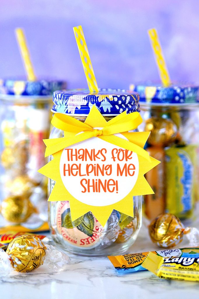Jar of Sunshine {Teacher Gift} - Kara Creates