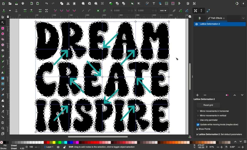 How to Create a Wavy Text Effect in Inkscape - Kara Creates