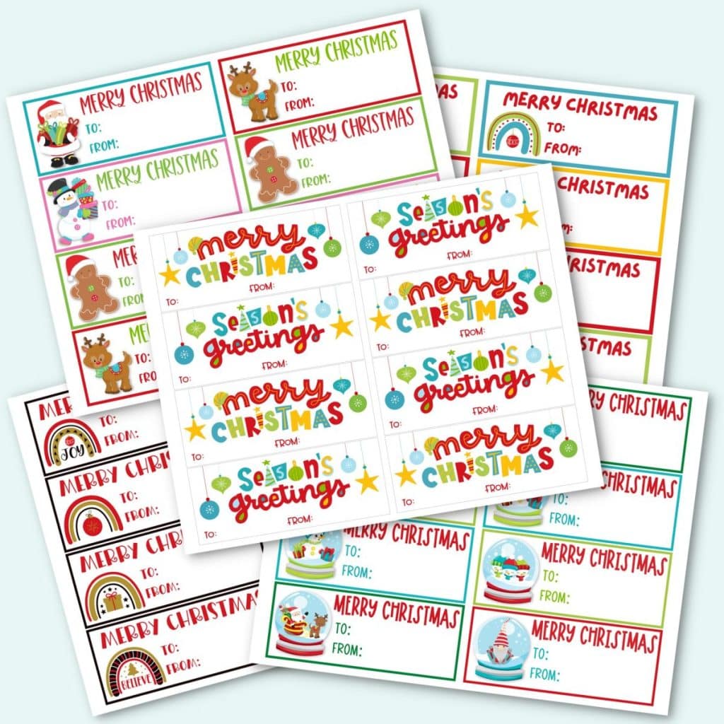Printable Christmas Gift Labels - Kara Creates