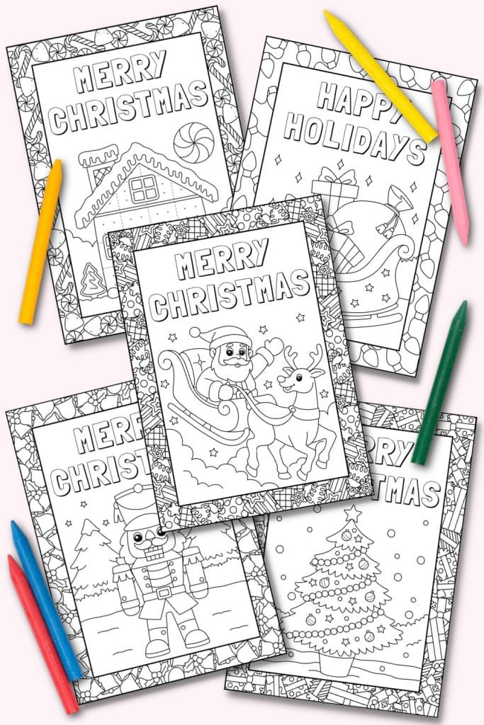 Christmas Coloring Cards - Kara Creates
