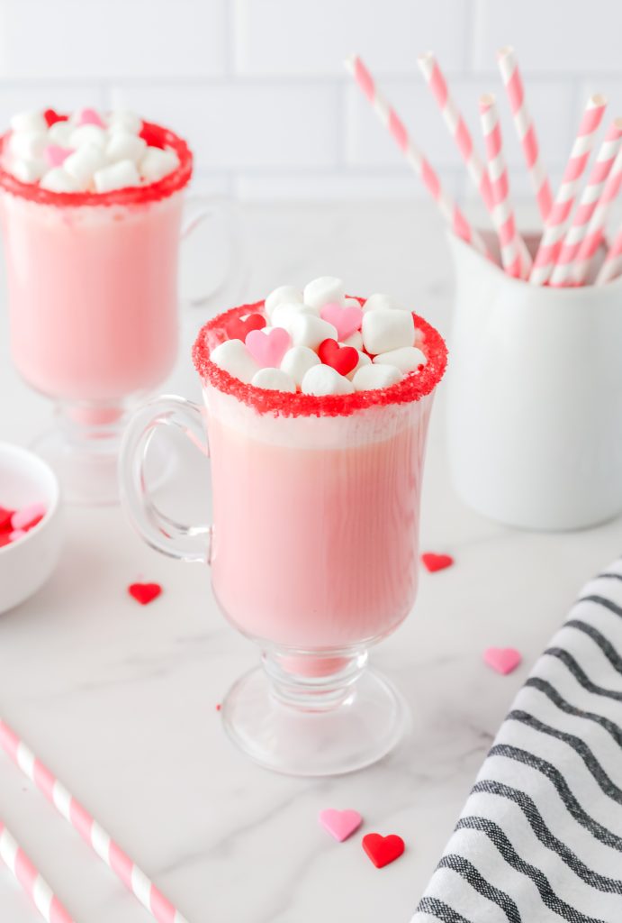 Delicious Pink Hot Chocolate Recipe - Kara Creates