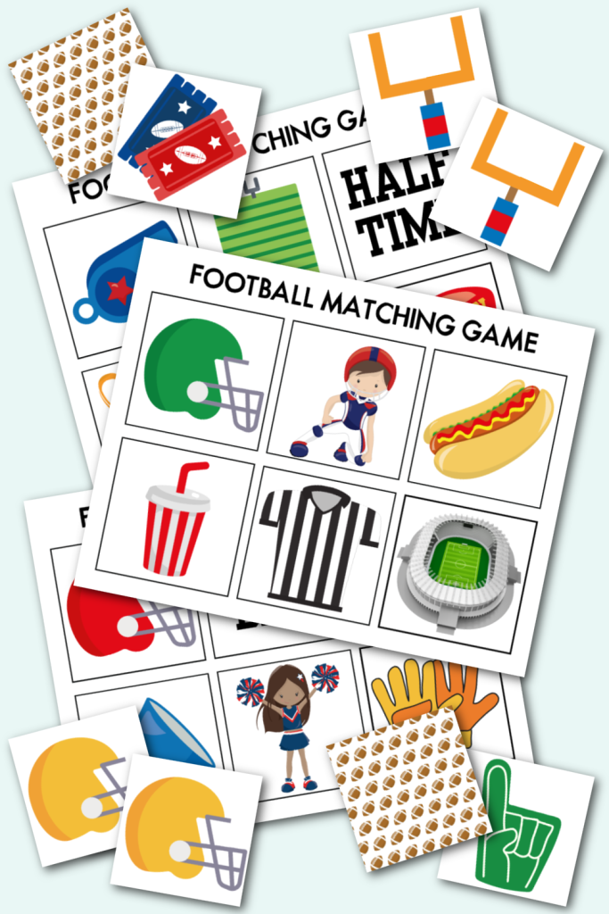 Free Printable Football Matching Game - Kara Creates
