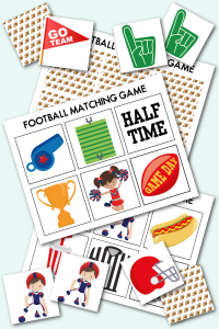 Free Printable Football Matching Game - Kara Creates