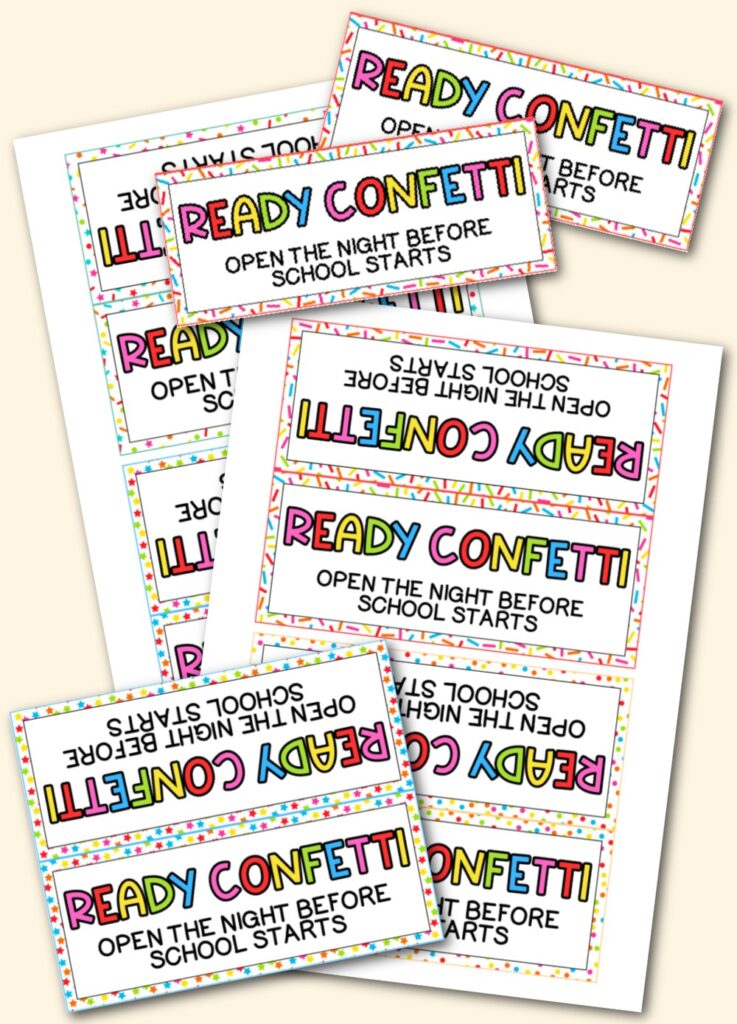 Free Back to School Ready Confetti Printable - Kara Creates