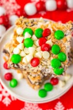 Christmas Magic Cookie Bars - Holiday Seven Layer Bars - Kara Creates