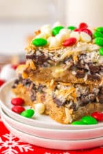 Christmas Magic Cookie Bars - Holiday Seven Layer Bars - Kara Creates