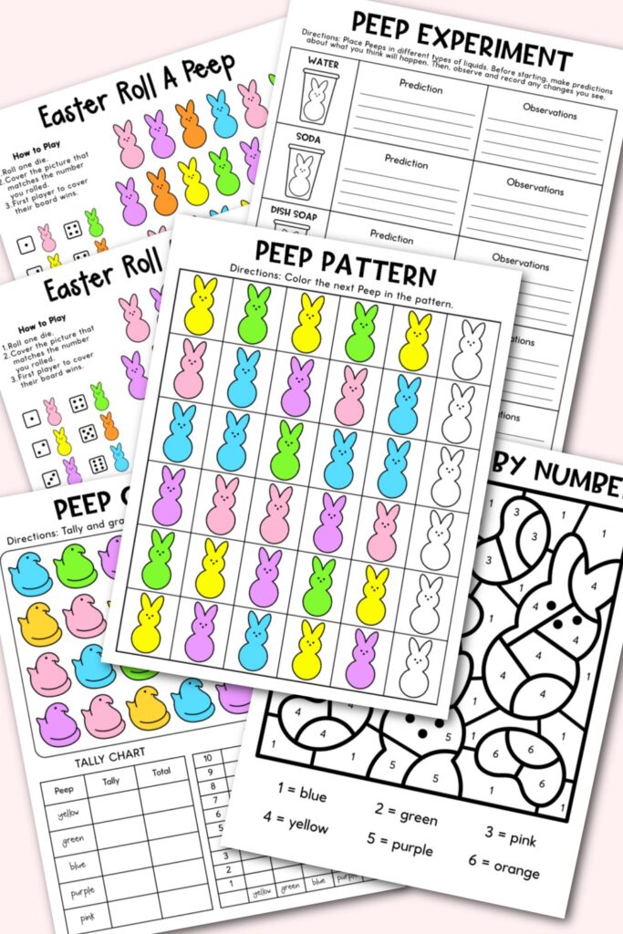 Free Printable Easter Peeps Activity Pack for Kids - Kara Creates