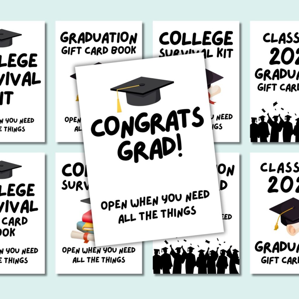 Free Printable Graduation Gift Card Book - Kara Creates