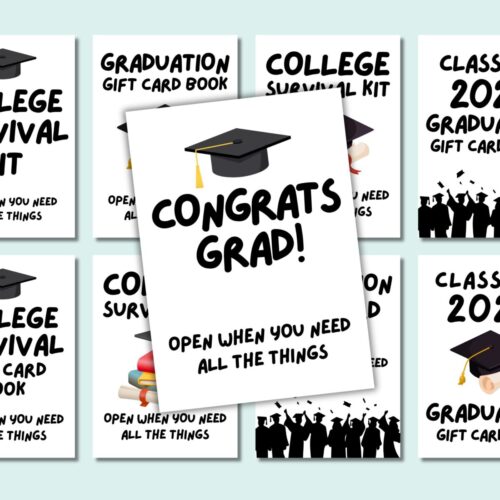 Free Printable Graduation Gift Card Book - Kara Creates