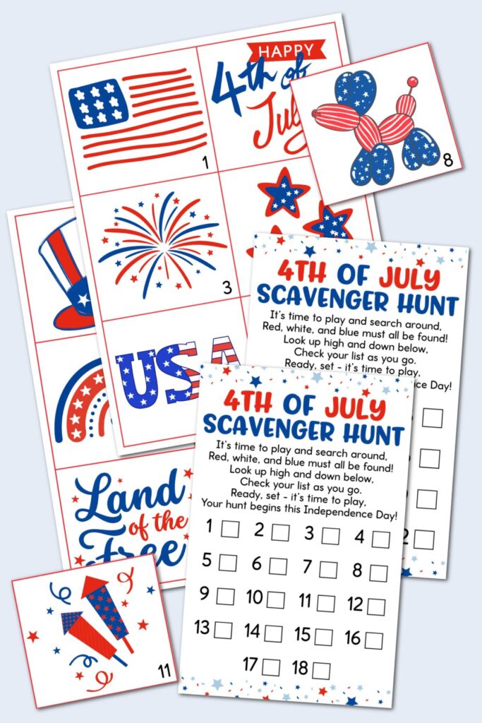 Free Printable 4th of July Scavenger Hunt for Kids - Kara Creates