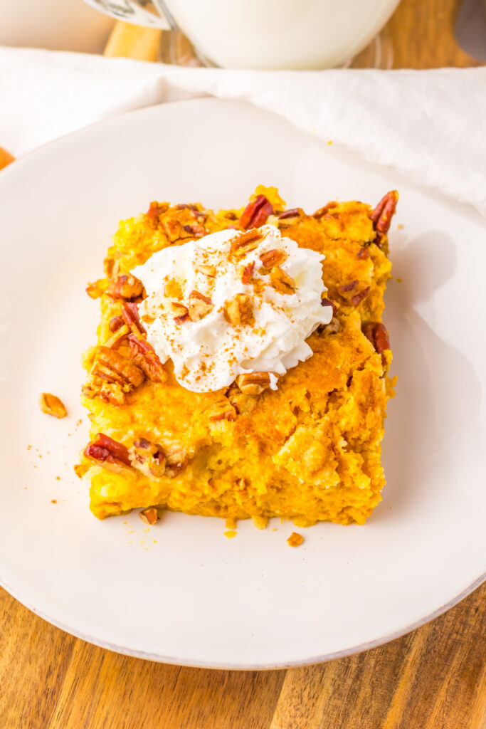 Easy Pumpkin Dump Cake Recipe - Kara Creates