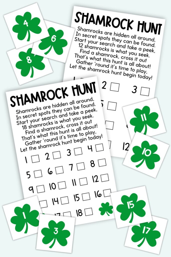 Shamrock Hunt St. Patrick's Day Game - Kara Creates
